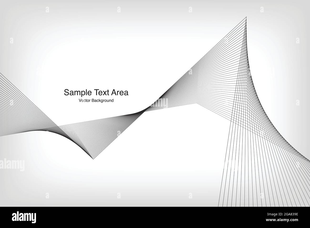 Abstract Line, On White Background With Sample Text Area. Vector ...