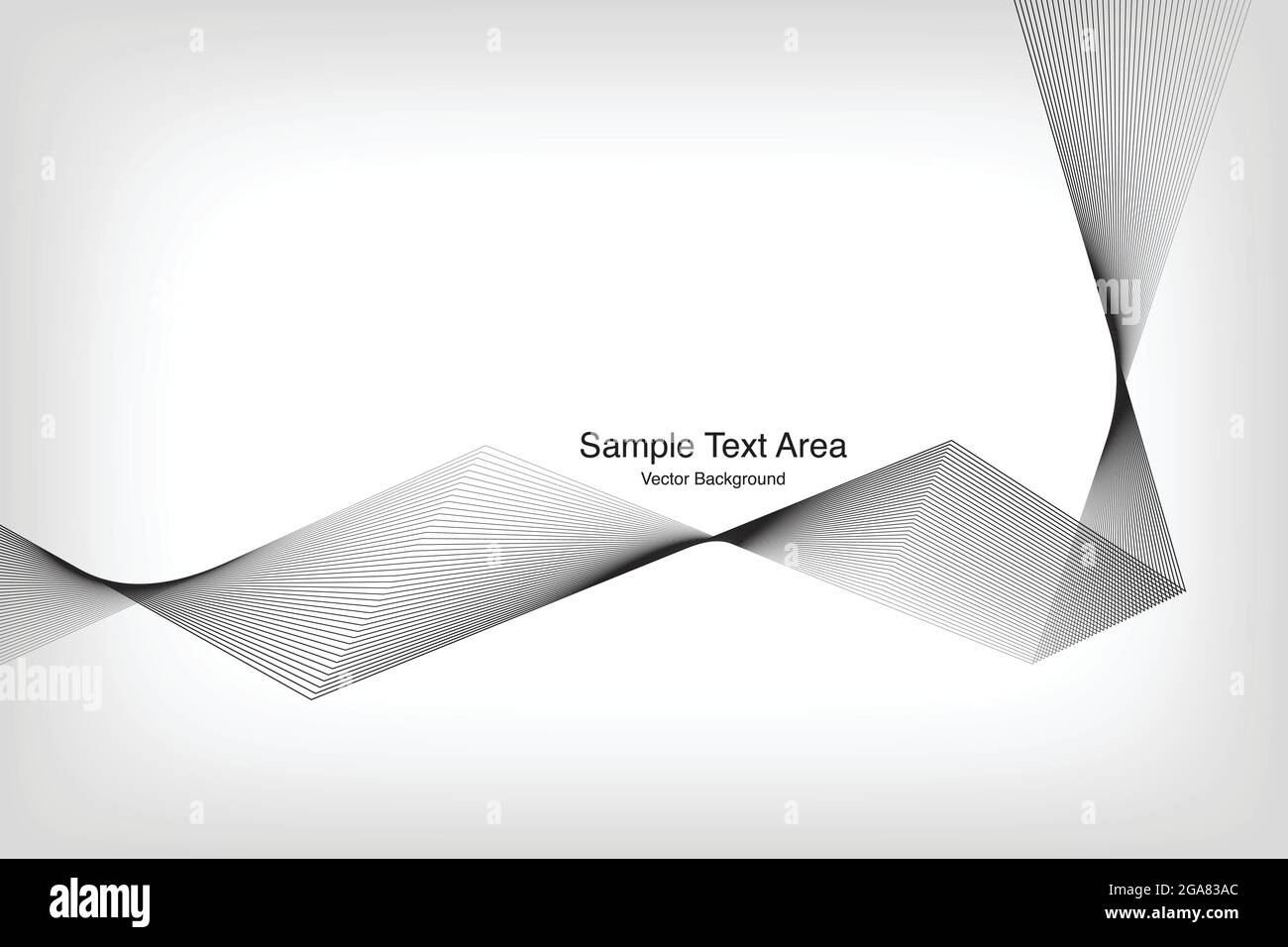 Abstract Line, On White Background With Sample Text Area. Vector ...