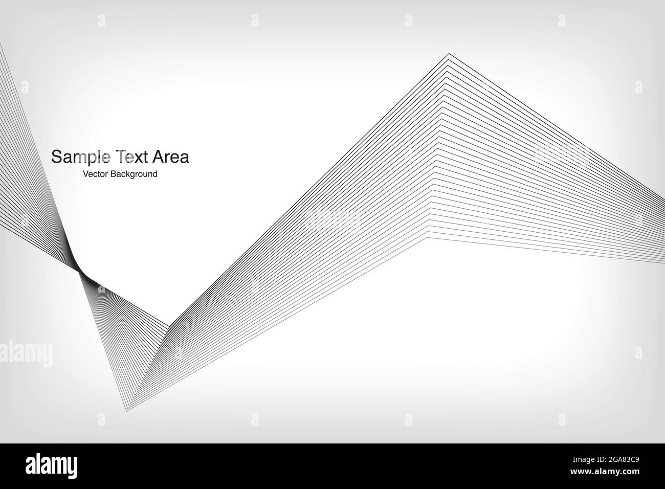 Abstract Line, On White Background With Sample Text Area. Vector ...