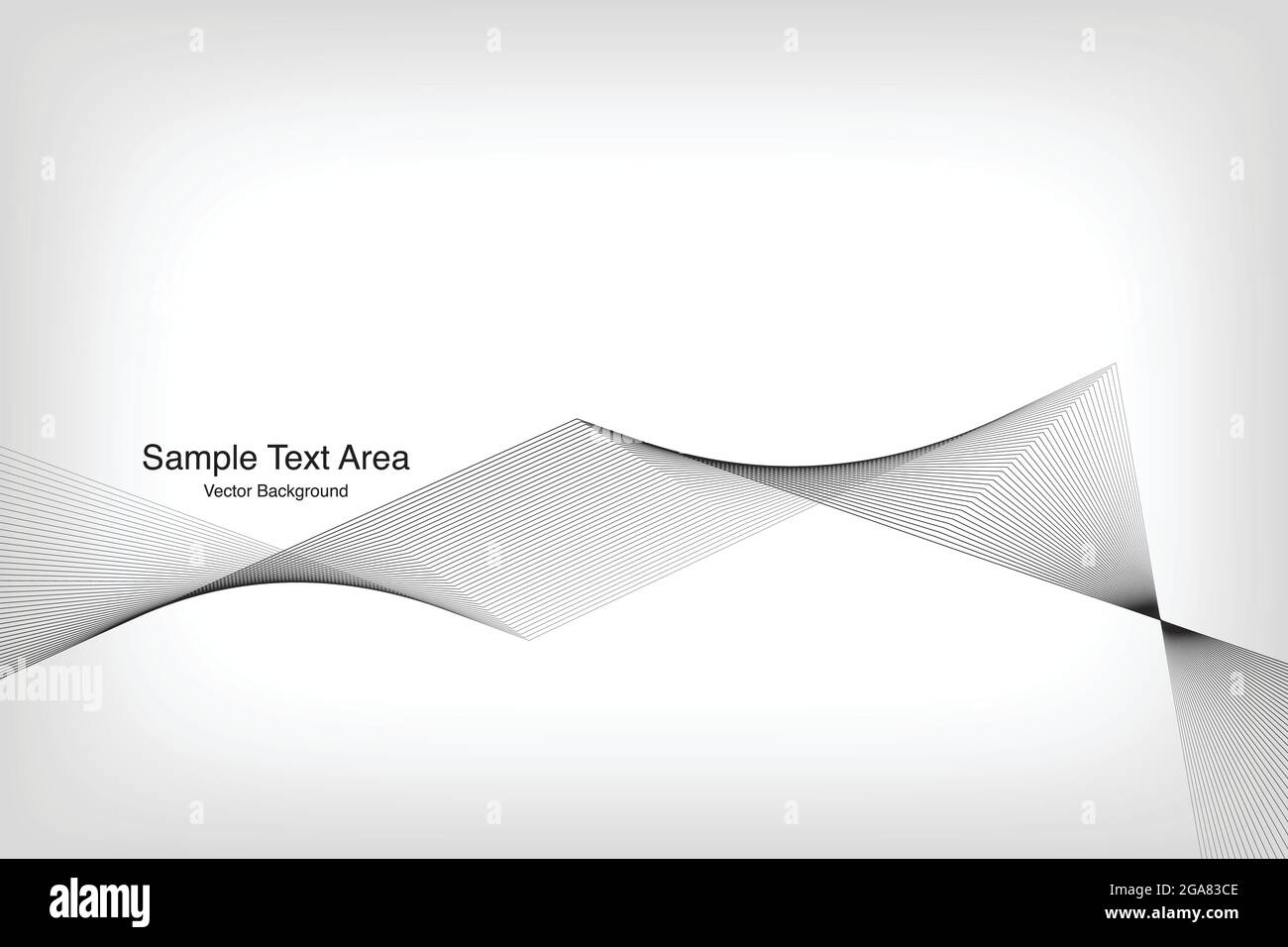 Abstract Line, On White Background With Sample Text Area. Vector ...