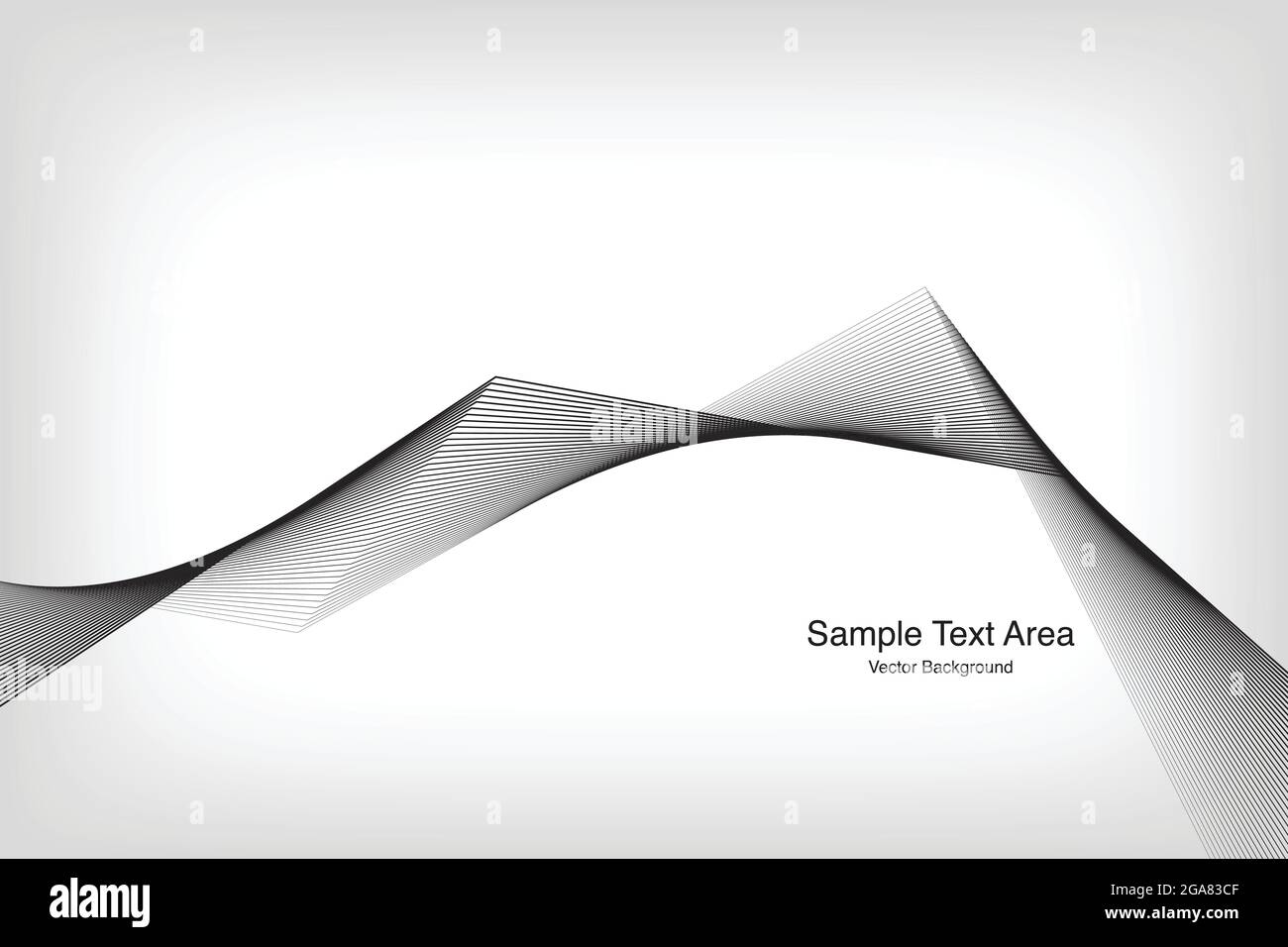 Abstract Line, On White Background With Sample Text Area. Vector ...