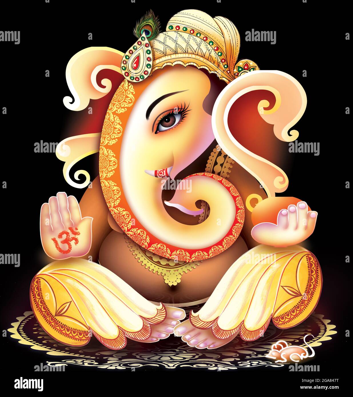 Indian God Ganesha, Indian Lord Ganesh, Indian Mythological Image of ...