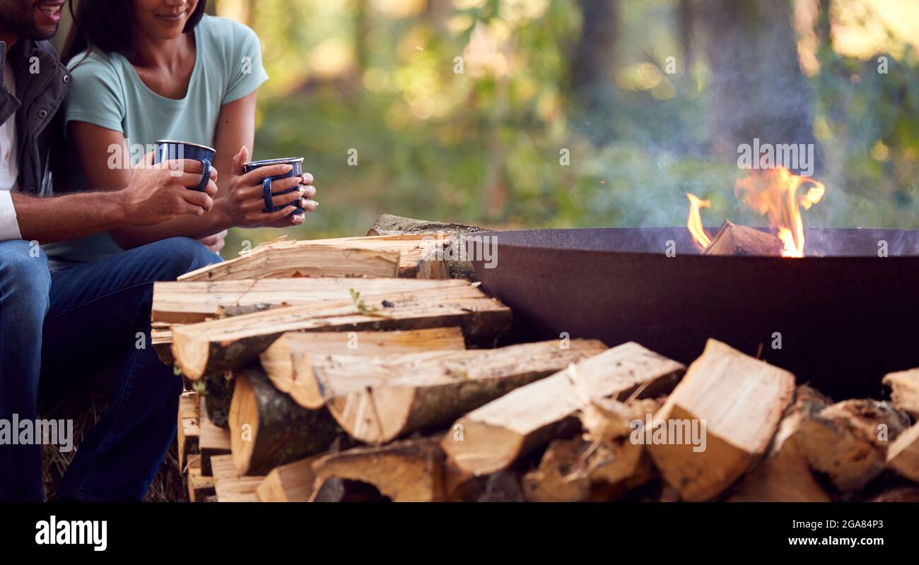 Person camp fire close up hi-res stock photography and images - Alamy