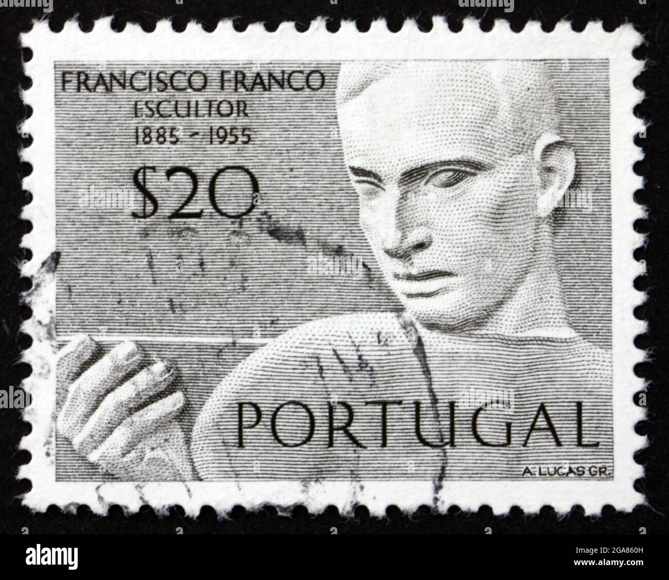 PORTUGAL - CIRCA 1971: a stamp printed in the Portugal shows Francisco ...