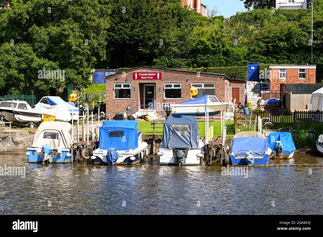 Chester, Cheshire, England - July 2021: Boats moored outside the ...