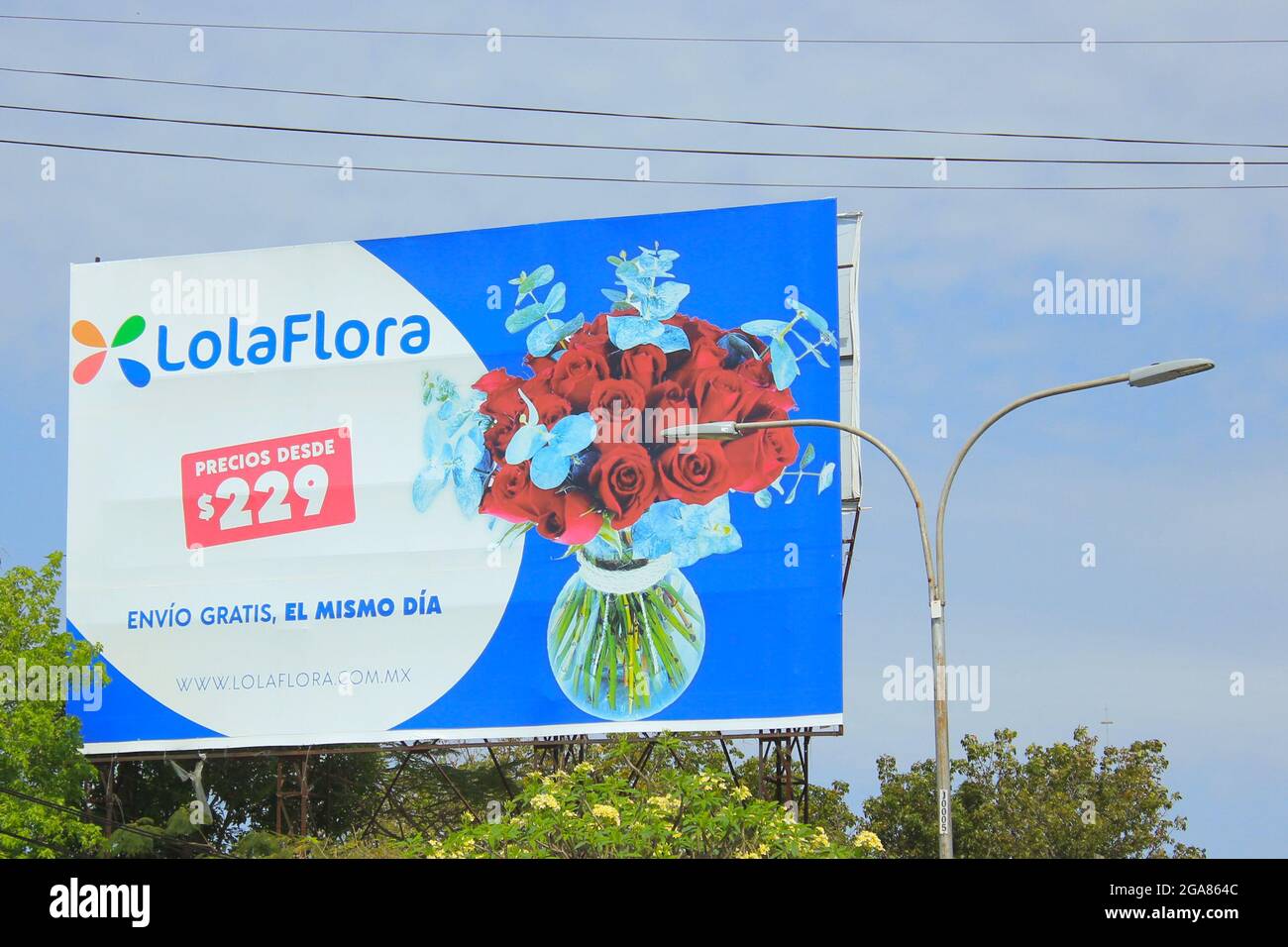 Advertisement billboard , Merida Mexico Stock Photo - Alamy