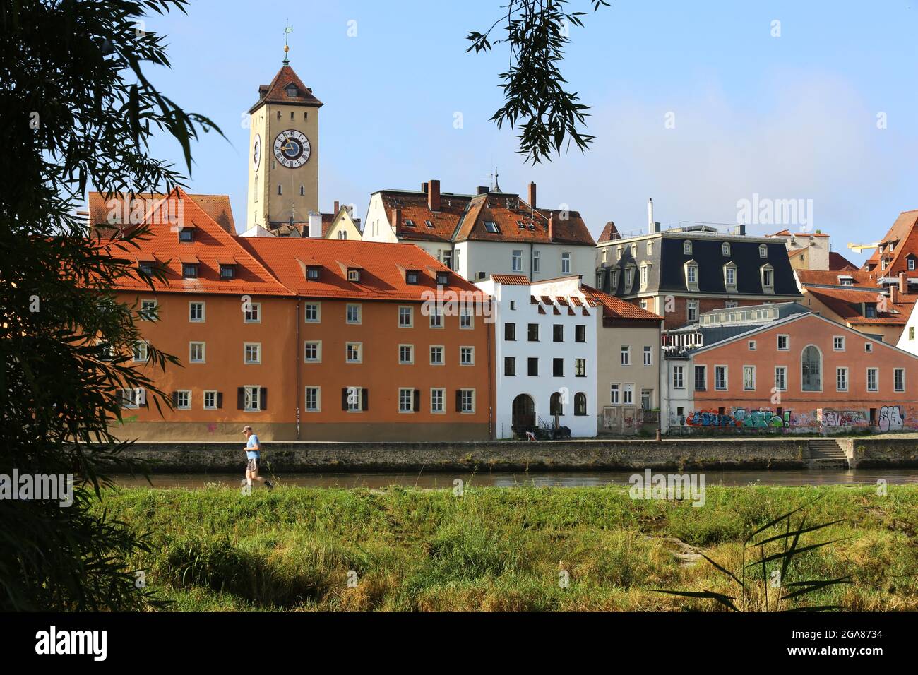 Regensburg, Altstadt, Mittelalterstadt oder Innenstadt in der Oberpfalz ...