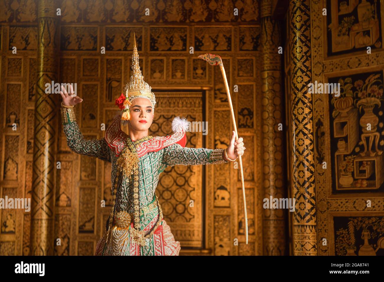 Khon is traditional dance drama art of Thai classical masked.Art ...