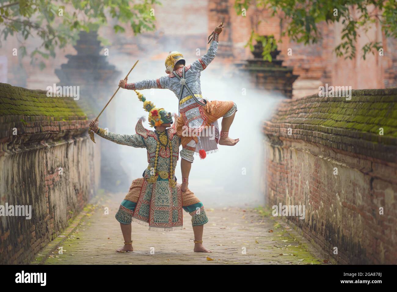 Khon is traditional dance drama art of Thai classical masked.Art ...