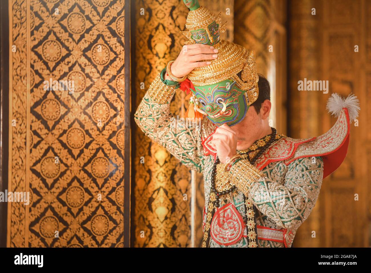 Khon is traditional dance drama art of Thai classical masked.Art ...