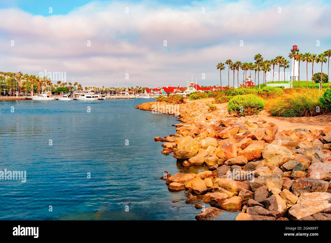 Rainbow lighthouse long beach city hi-res stock photography and images ...