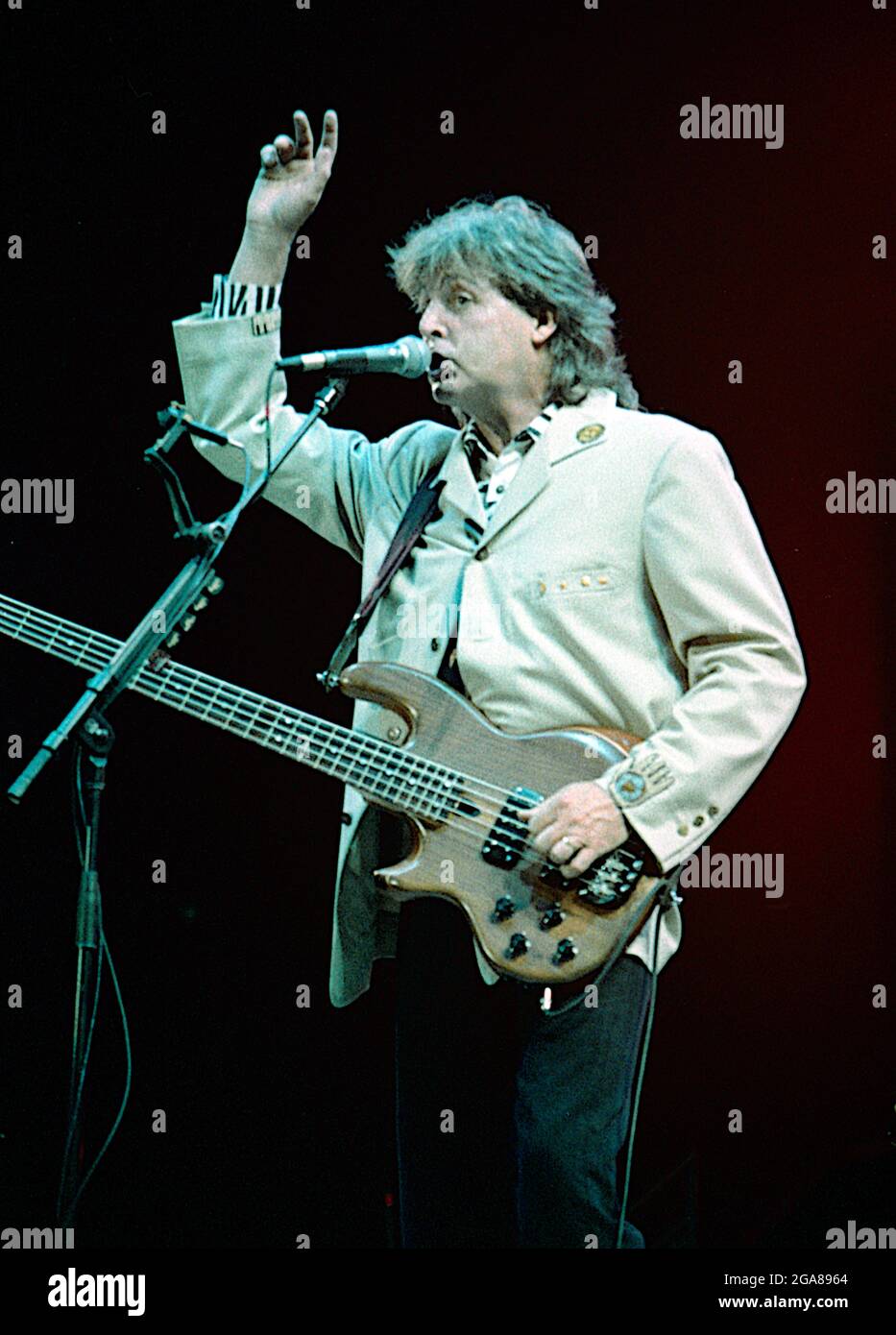 Washington DC. USA, July 4, 1990 Paul McCartney performs at the Fourth ...