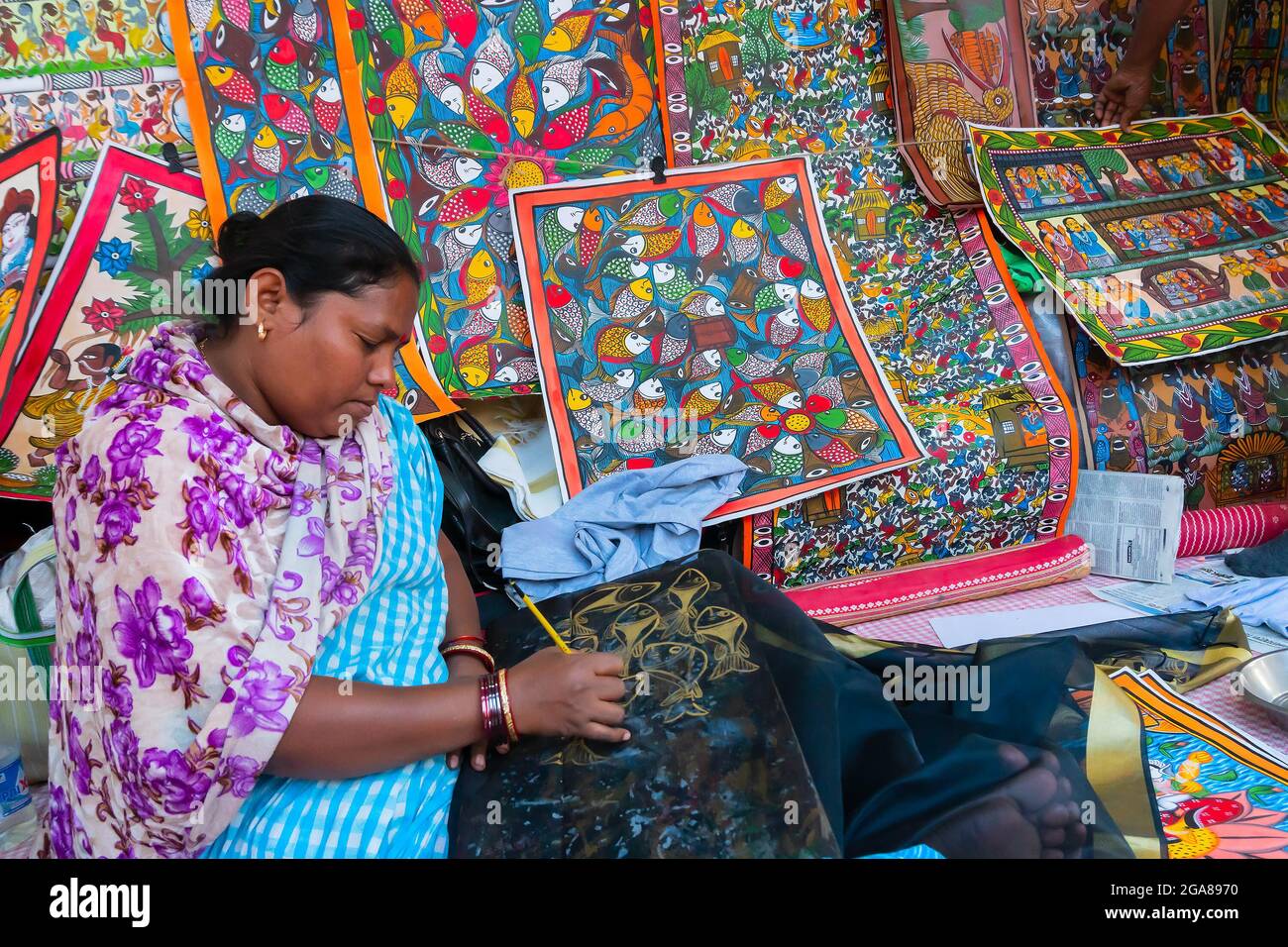 Kolkata, West Bengal, India - 31st December 2018 : Young Bengali female ...