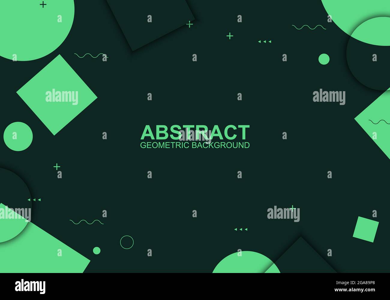 Abstract modern green geometric background. Vector illustration Stock ...