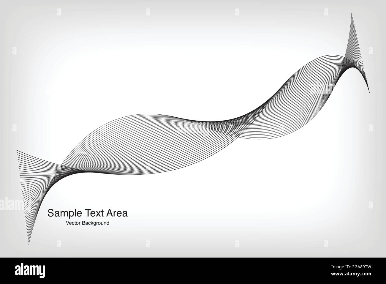 Abstract Modern Line, Wave Designed On Black Background With Sample ...