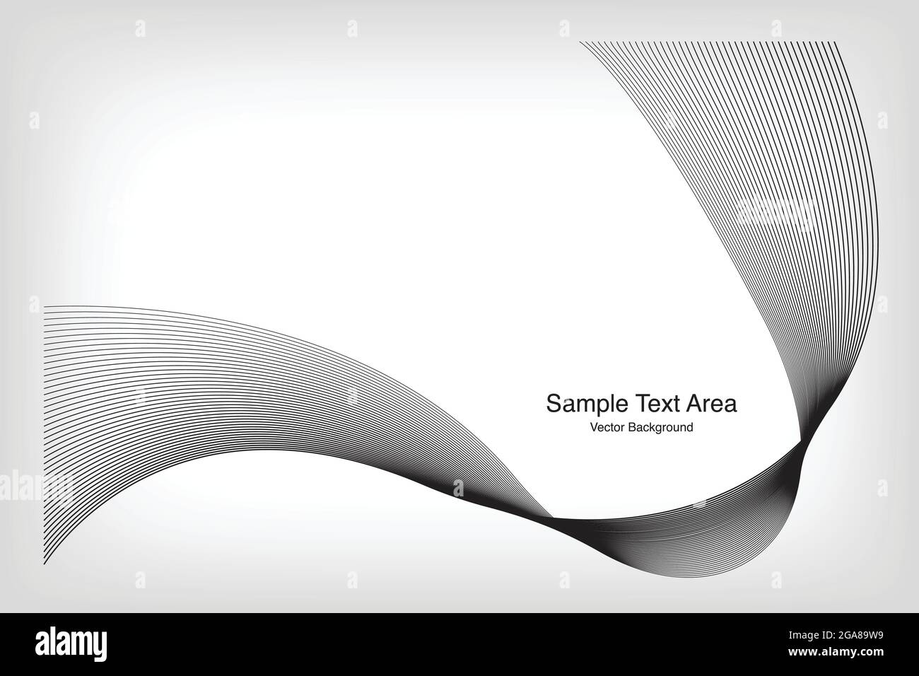 Abstract Modern Line, Wave Designed On Black Background With Sample ...