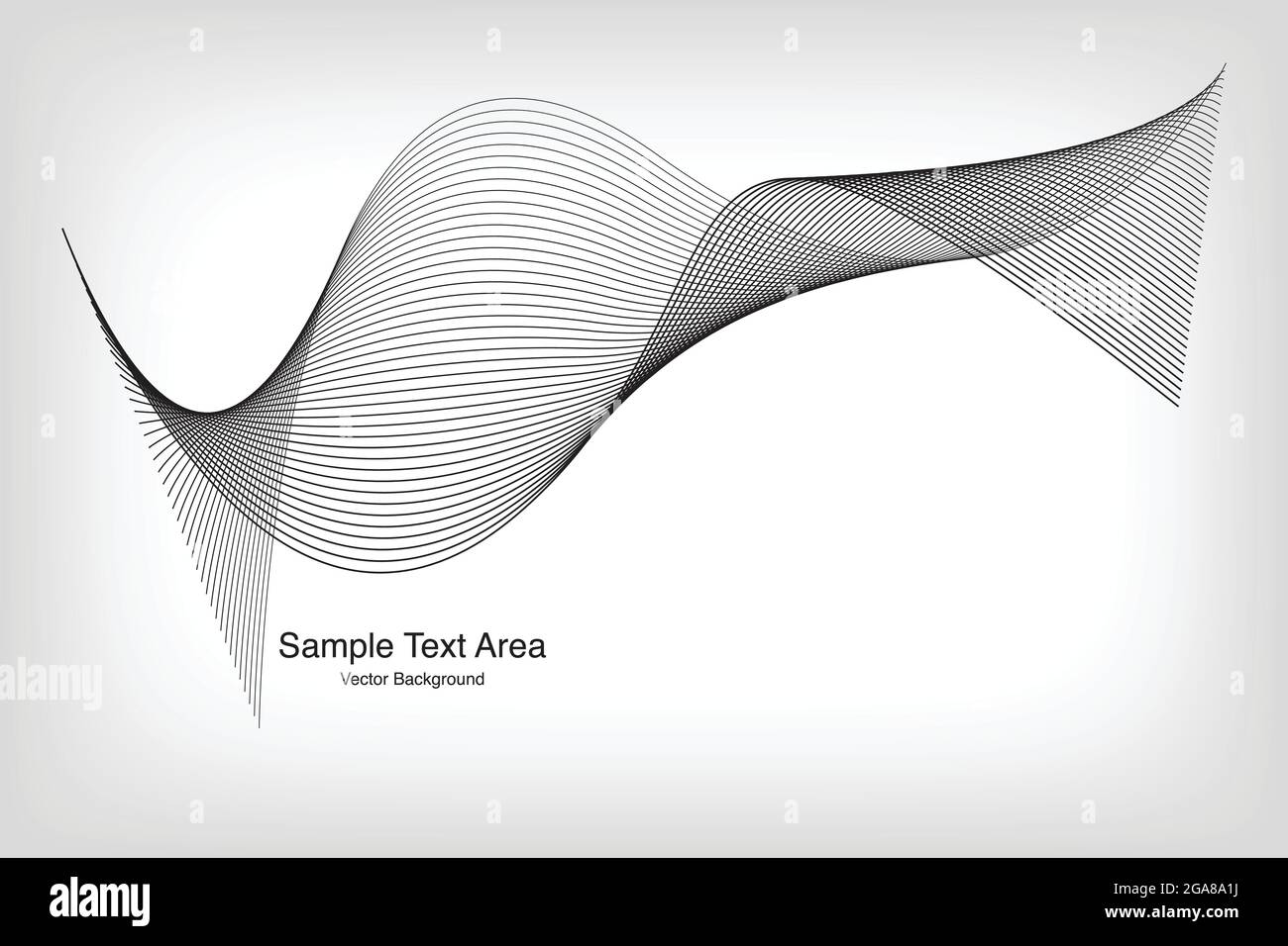 Abstract Modern Line, Wave Designed On Black Background With Sample ...