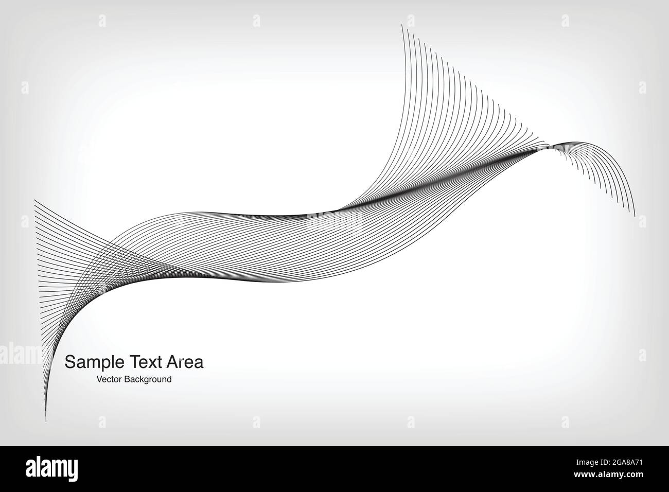 Abstract Modern Line, Wave Designed On Black Background With Sample ...