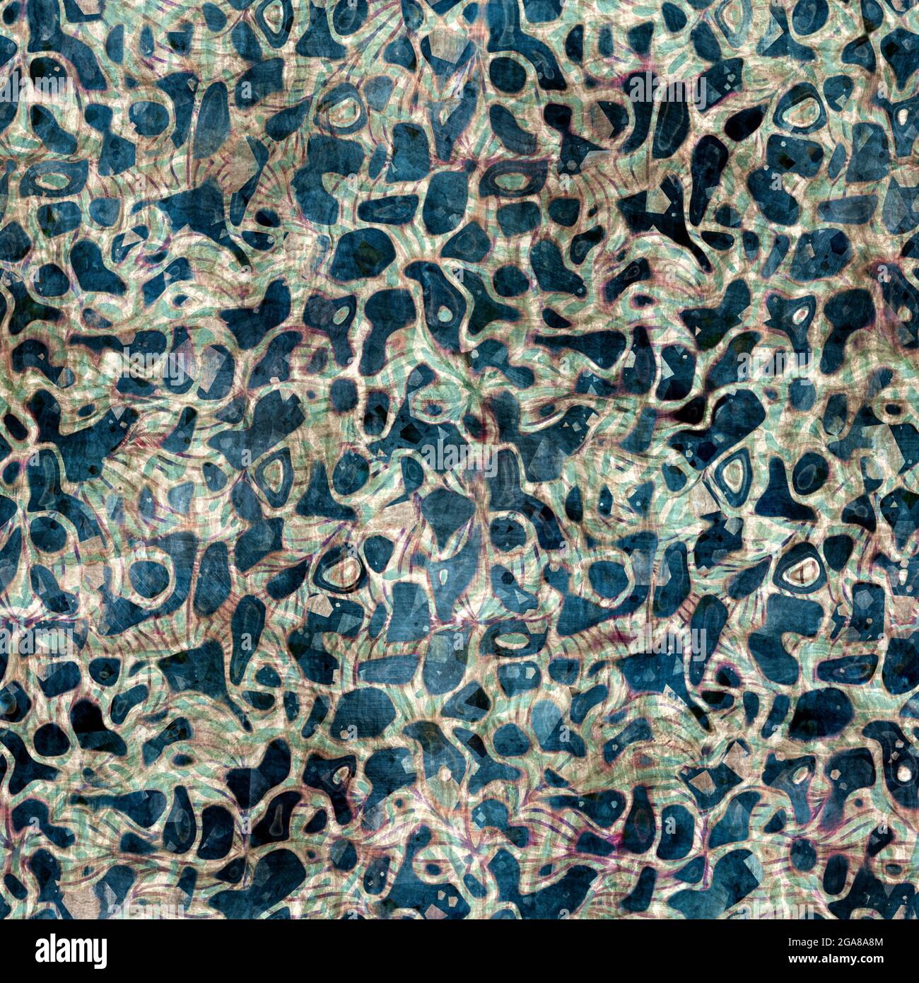 Seamless elegant mixed media pattern in navy, blue, pink, and cream ...