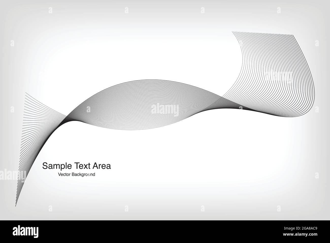 Abstract Modern Line, Wave Designed On Black Background With Sample ...