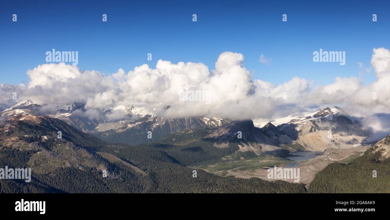 Aerial View from Airplane of Canadian Mountain Landscape Stock Photo ...