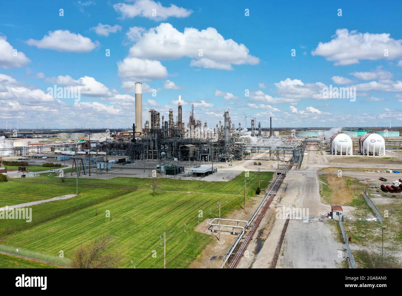 An aerial view at Nanticoke Refinery in Ontario, Canada Stock Photo - Alamy