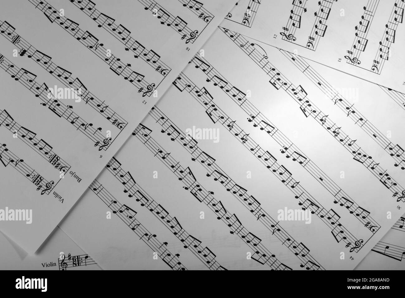 Music sheets background Stock Photo - Alamy