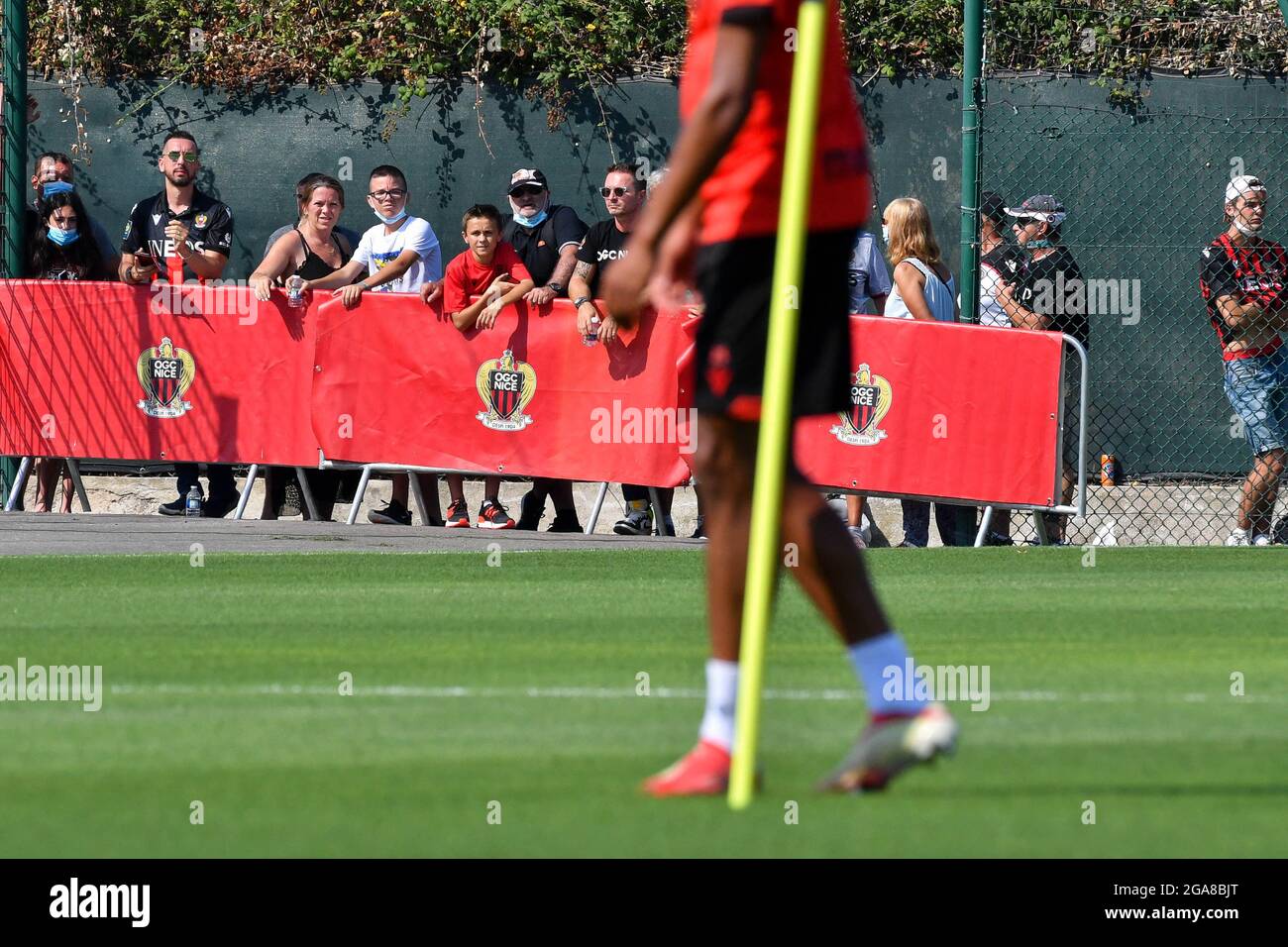 Training of the OGC Nice football team at the OGC Nice Training and ...