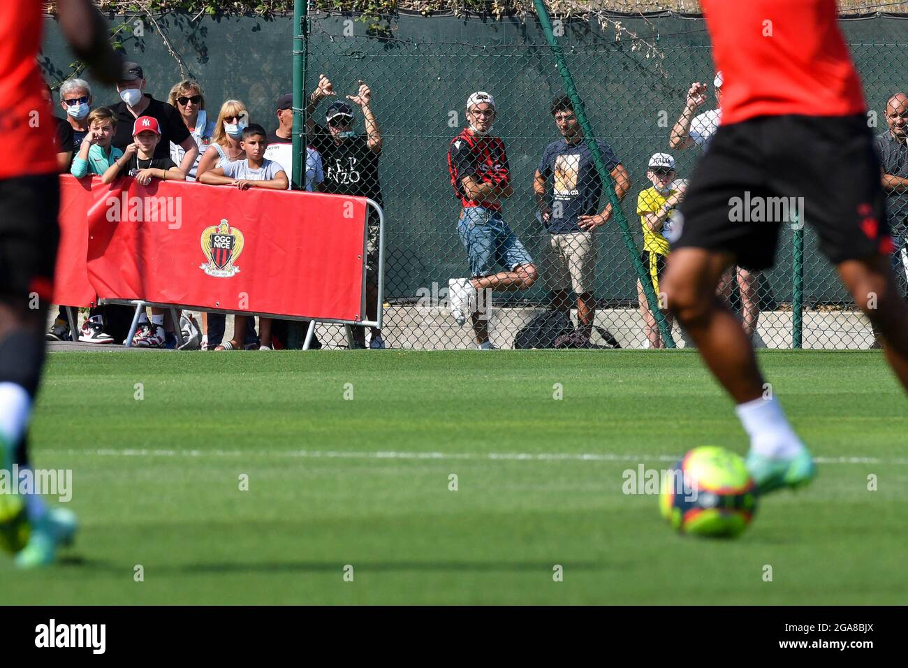 Training of the OGC Nice football team at the OGC Nice Training and ...