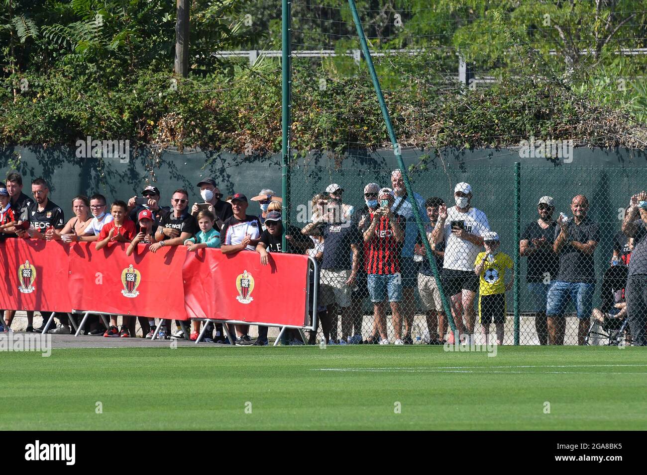 Training of the OGC Nice football team at the OGC Nice Training and ...