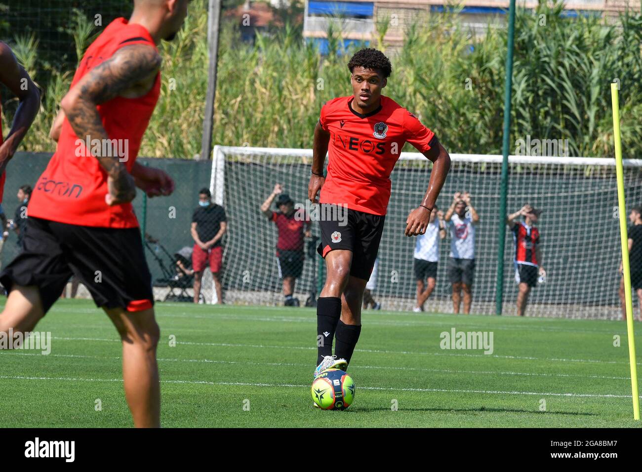 Training of the OGC Nice football team at the OGC Nice Training and ...