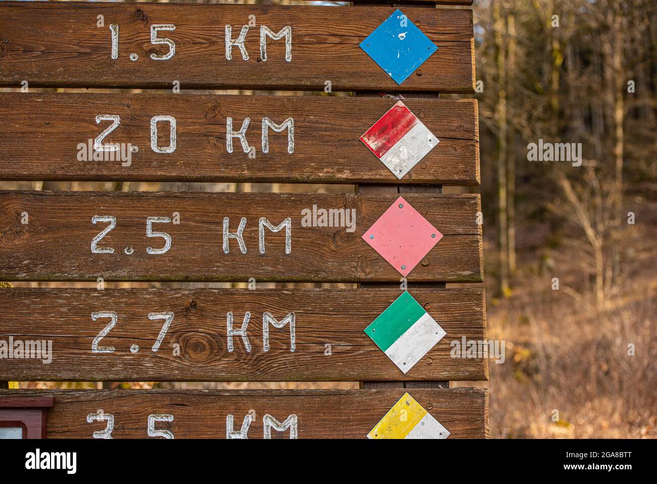 Colors representing different walking paths Stock Photo - Alamy