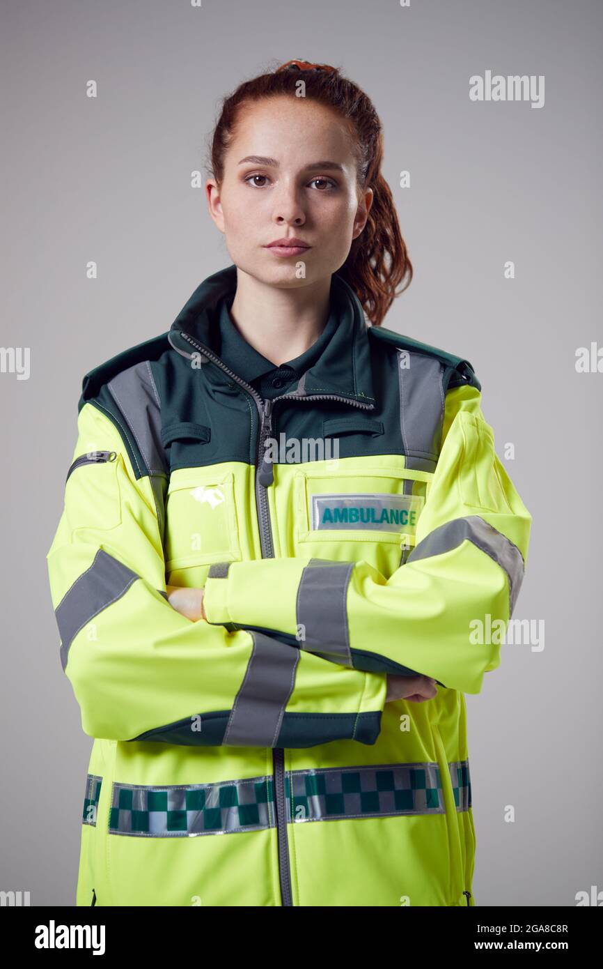 Female paramedic ambulance portrait hi-res stock photography and images ...