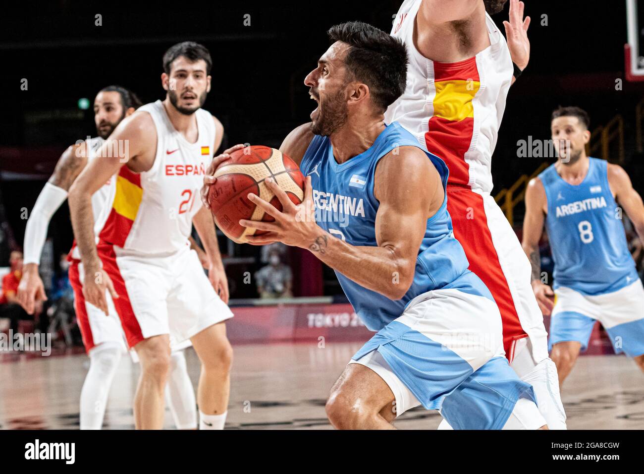 Tokyo, Japan. 29th July 2021. Olympic Games: Basketball, Spain v ...