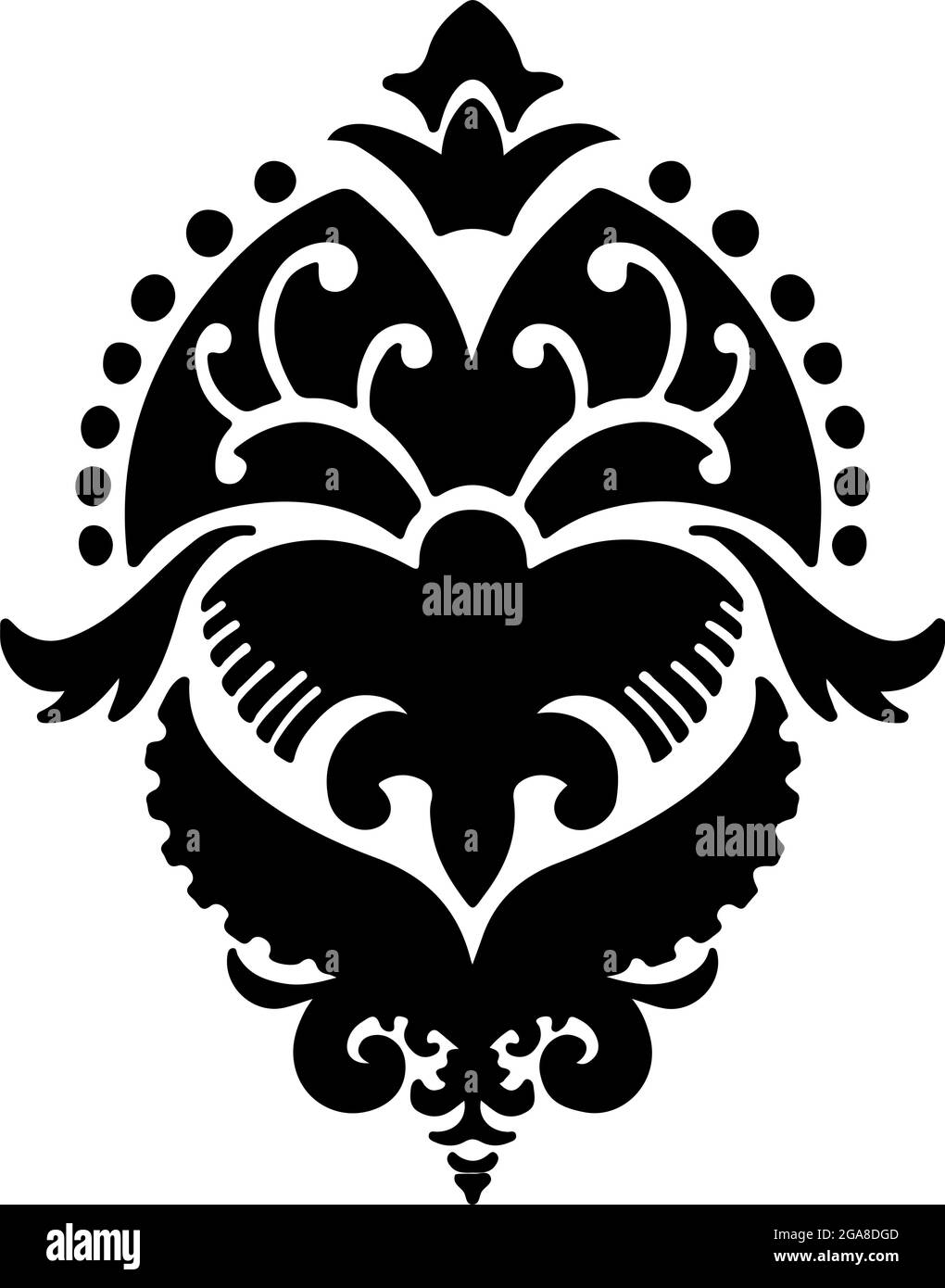 Motif flower bird Black and White Stock Photos & Images - Alamy