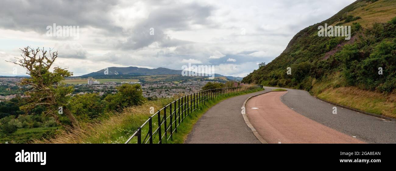 Pentland Hills and the suburbs of Edinburgh from Arthur Seat, Edinburgh ...