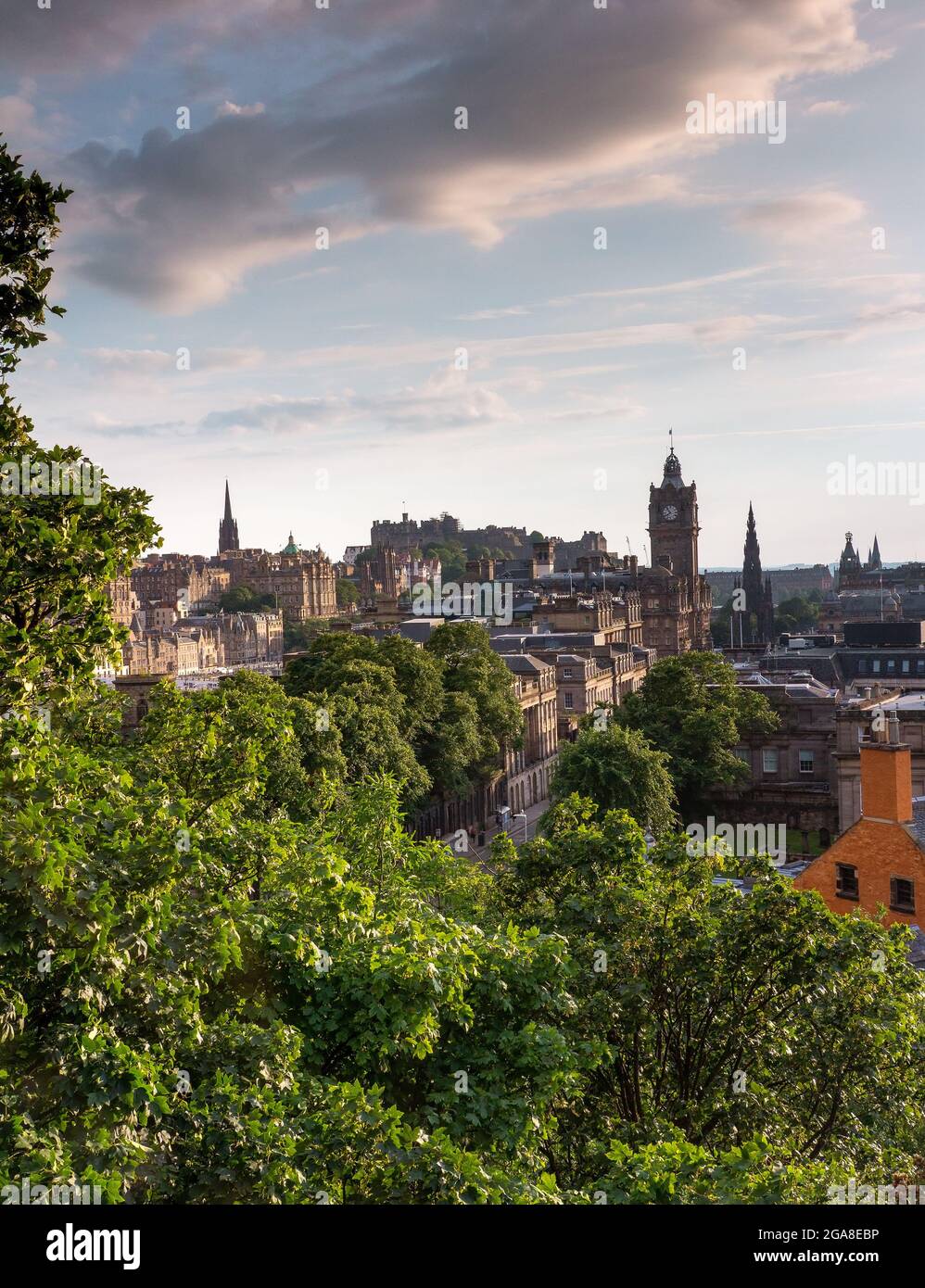 Edinburgh city centre views of the Old Town, Edinburgh, Scotland, UK ...