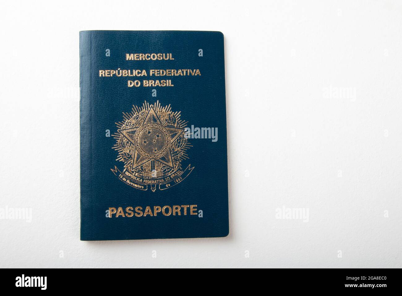 Brazilian passport with white background. Copy space Stock Photo - Alamy