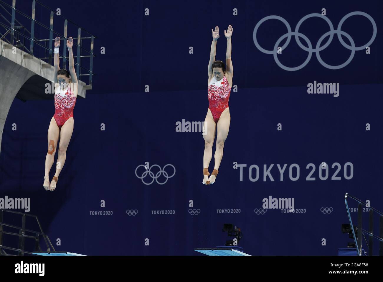 SHI Tingmao (CHN), WANG Han (CHN) during the Olympic Games Tokyo 2020 ...