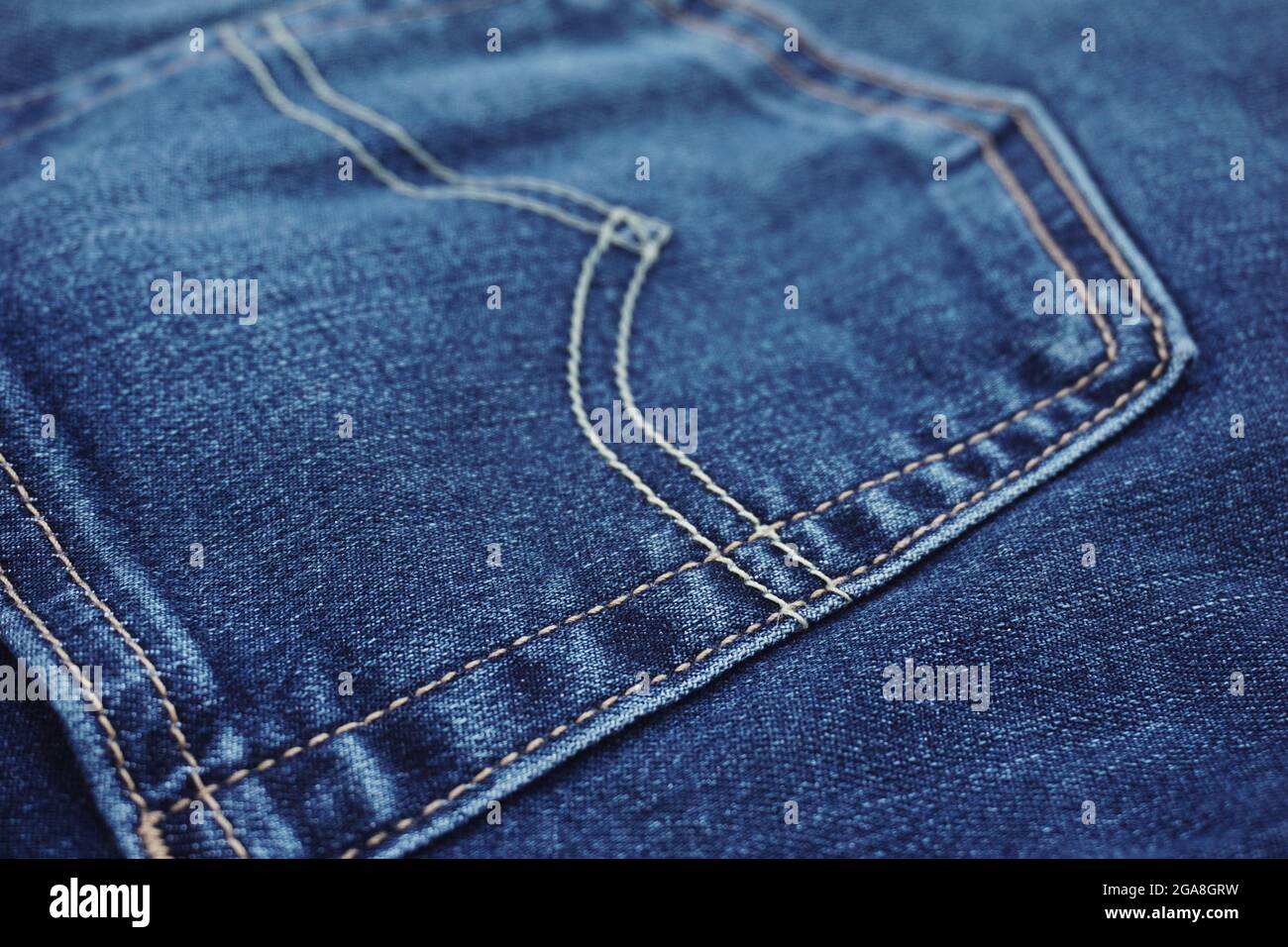Blue jeans pocket texture Stock Photo - Alamy