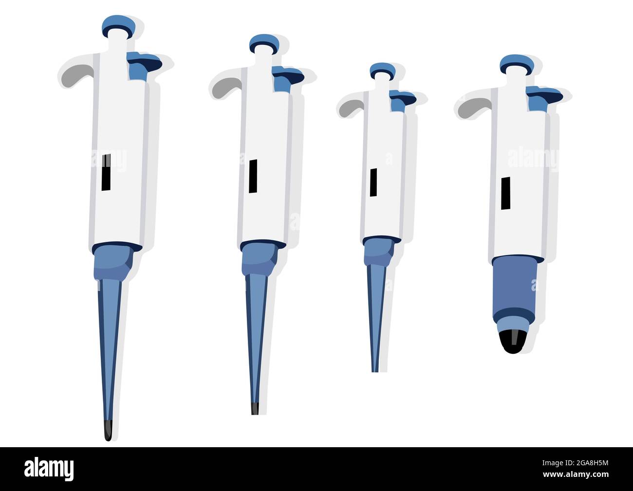 pipettes in a lab isolated on white background Stock Vector Image & Art ...