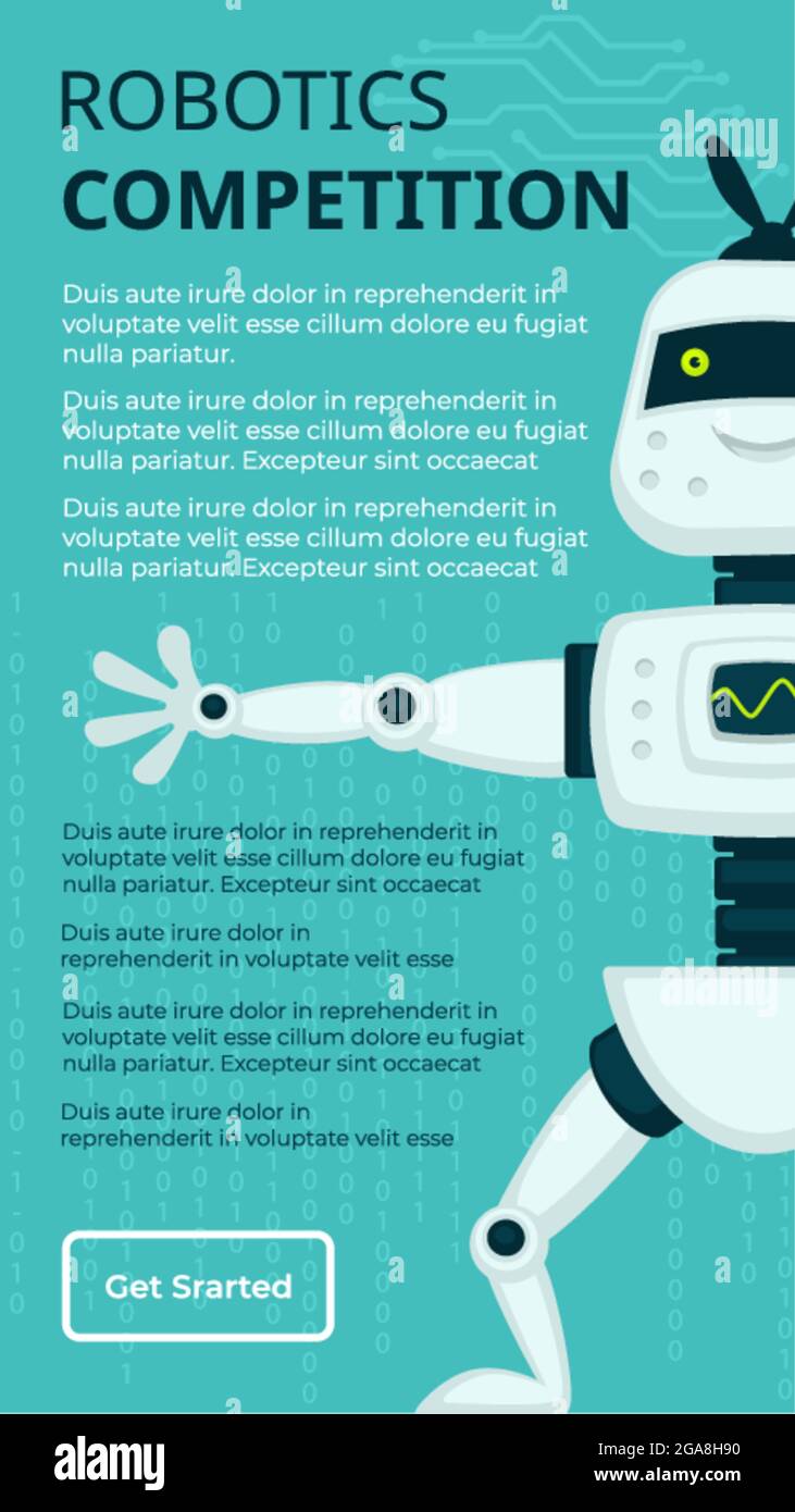 Robotics competition website humanoid and info Stock Vector Image & Art ...