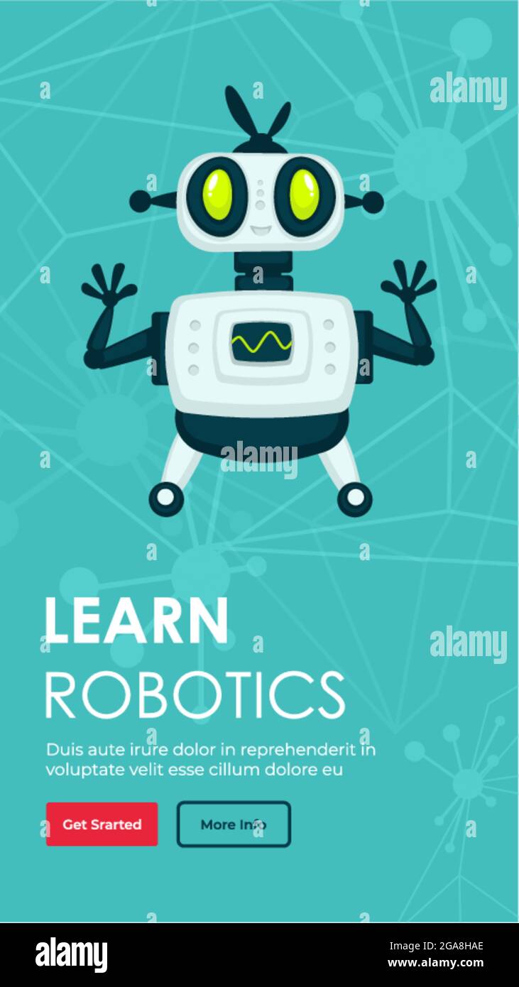 Learn robotics, website with info and classes Stock Vector Image & Art ...