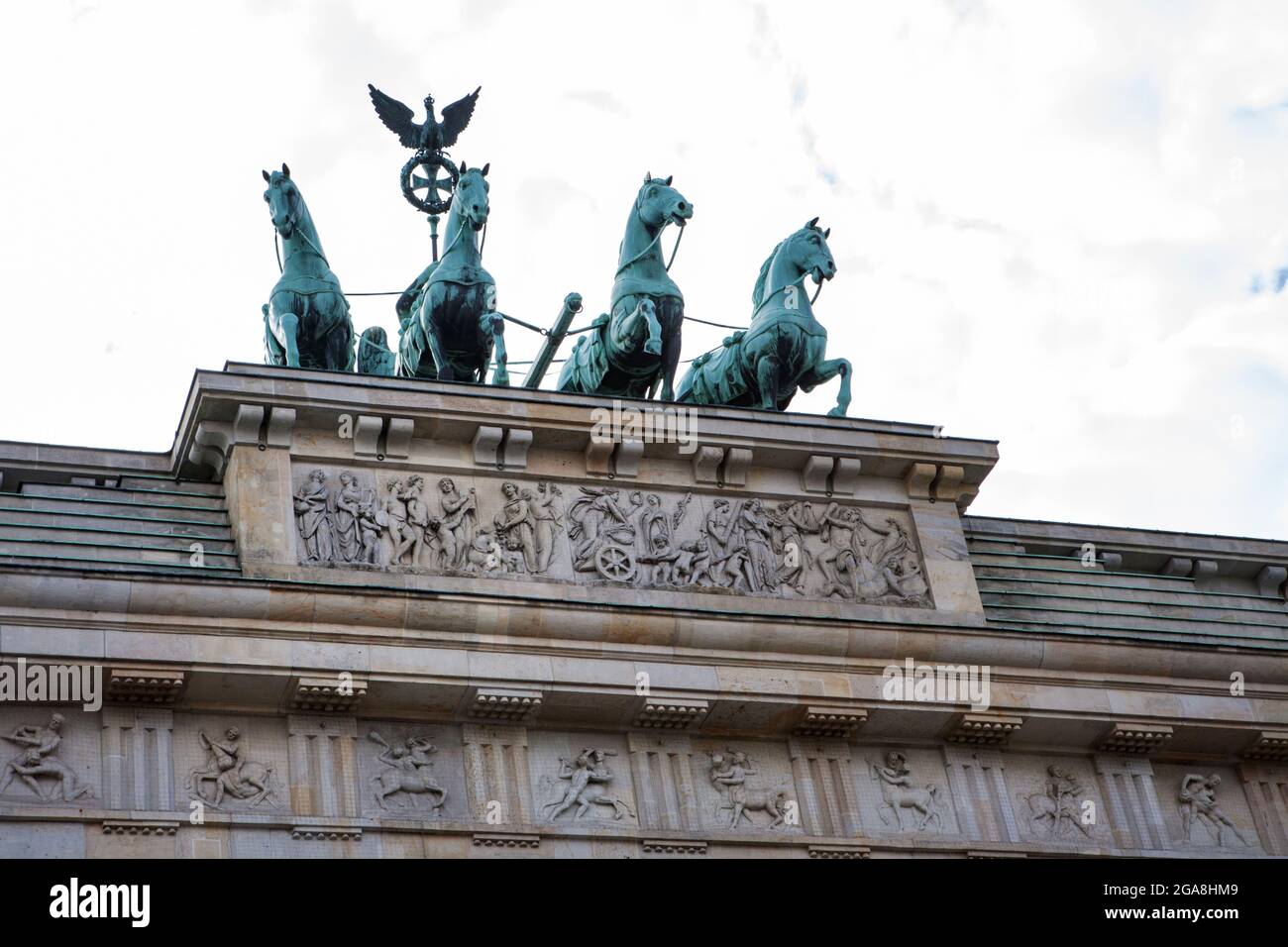 Brandenburg Gate, an 18th-century neoclassical monument in Berlin ...