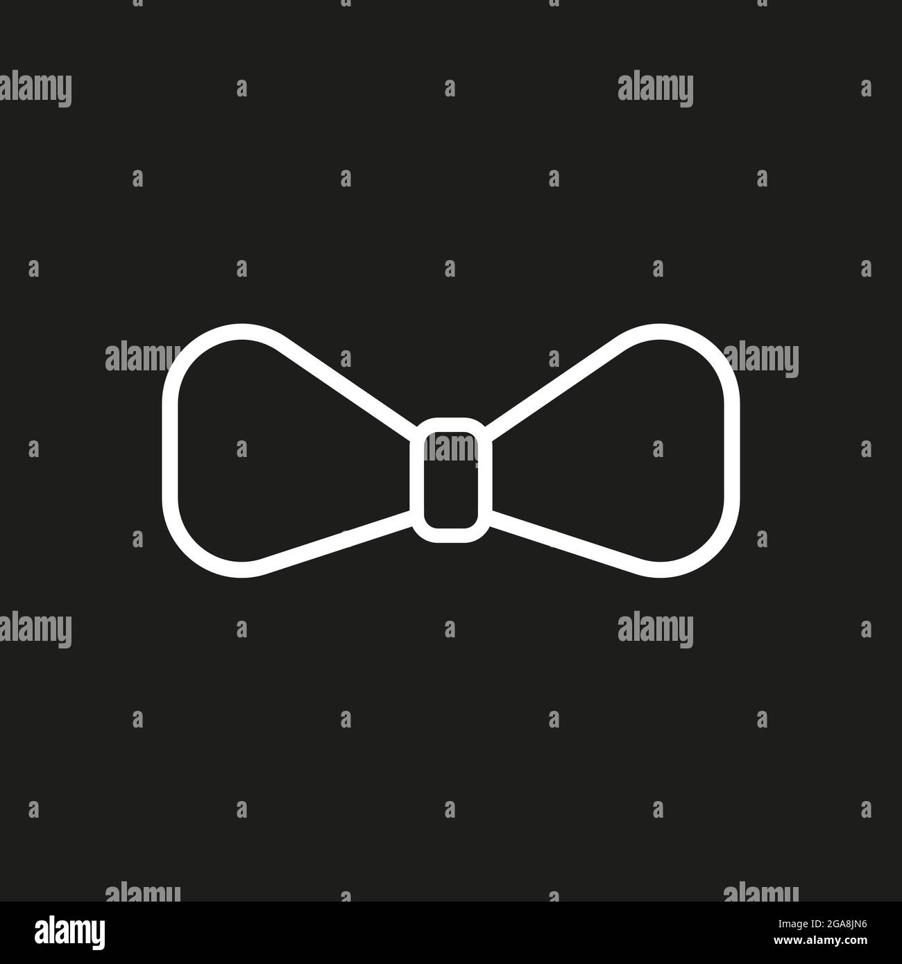Bow Ribbon Minimalistic Flat Line Outline Stroke Icon Pictogram Symbol ...
