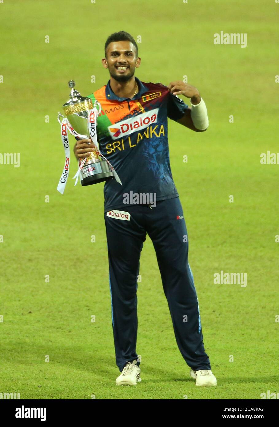 Colombo, Si Lanka. 29th July, 2021. Sri Lankan captain Dasun Shanaka ...