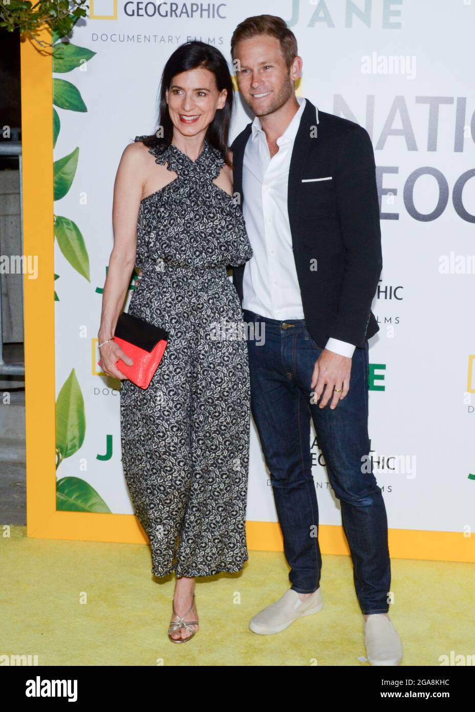 October 9, 2017, Hollywood, California, USA: Perrey Reeves and Aaron ...