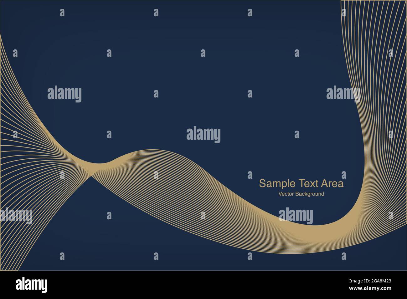 Abstract Modern Line, Wave Designed On Blue Background With Sample Text ...