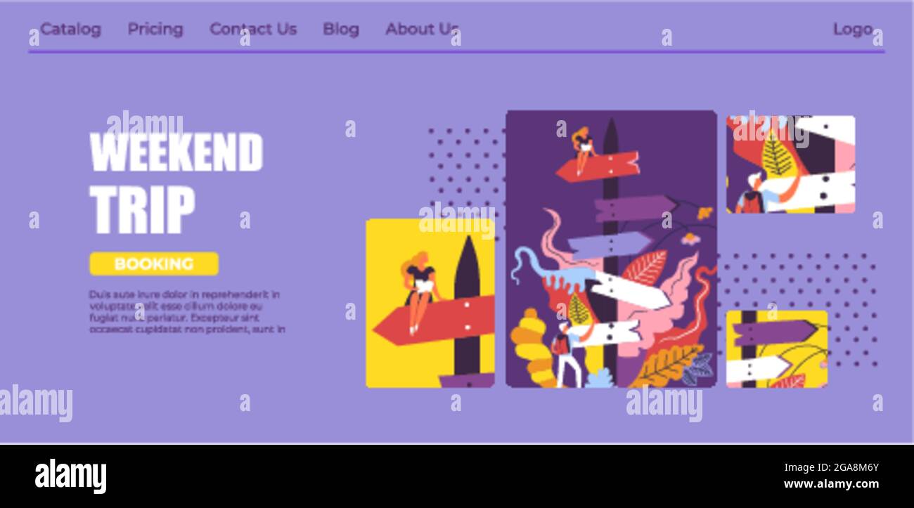 Weekend trip, traveling and having adventures Stock Vector Image & Art ...