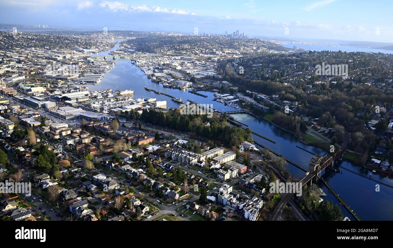 AERIAL VIEWS OF SEATTLE Stock Photo - Alamy